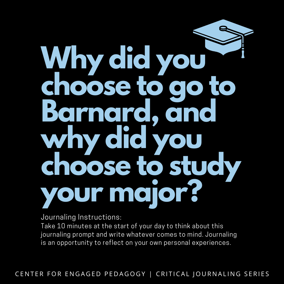 Critical Journaling Series | Barnard Library